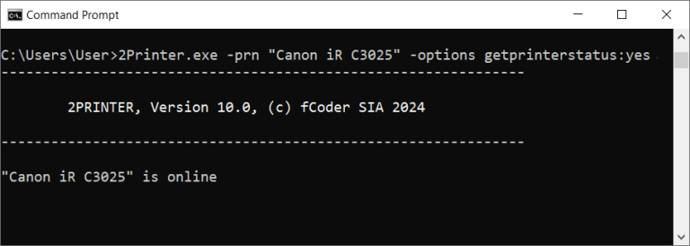 fCoder 2Printer Command Line Syntax