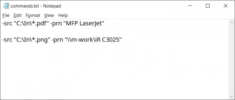 fCoder 2Printer Command Line Syntax